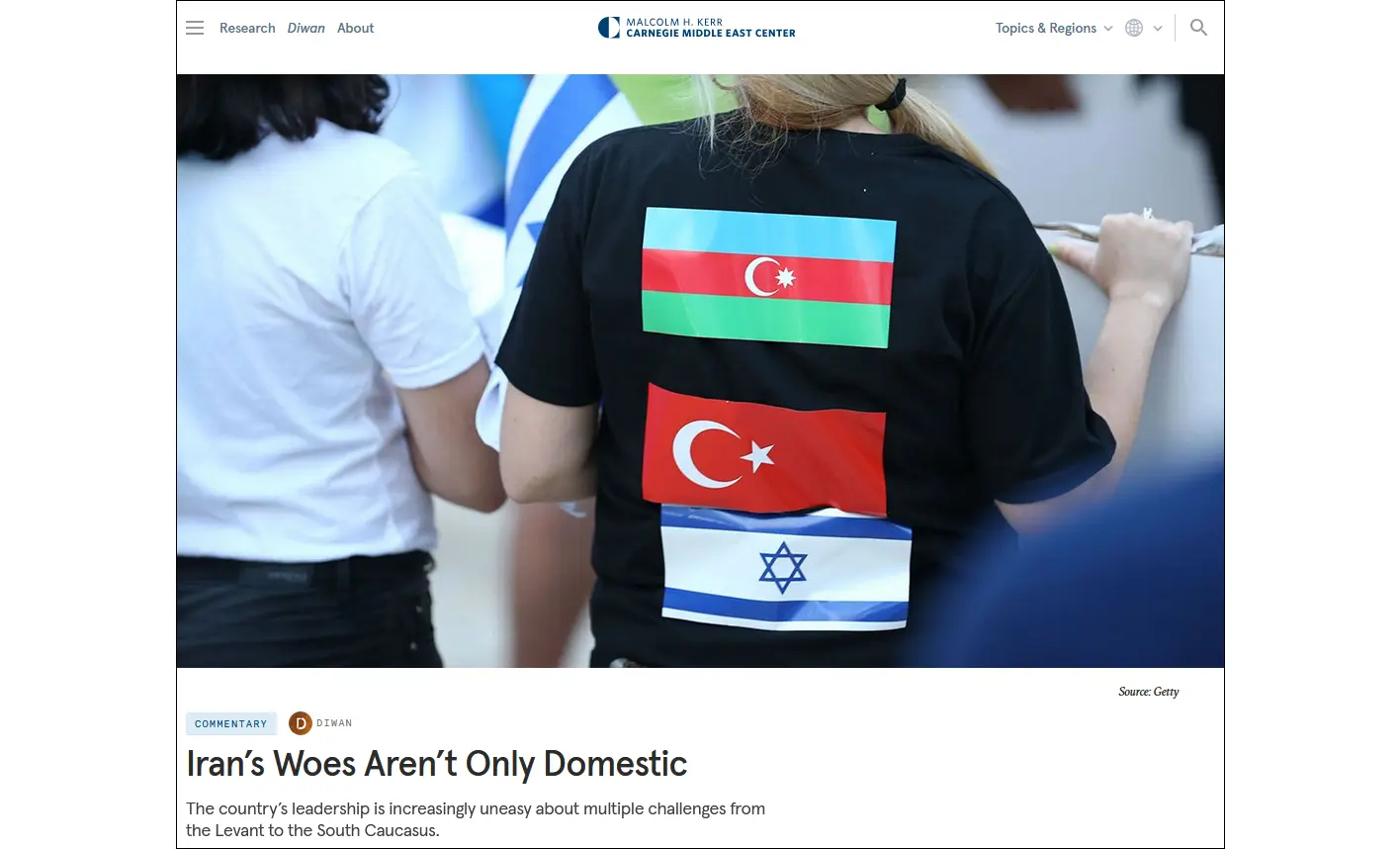 Carnegie Endowment: By backing Azerbaijan, Israel won a strategic ally on Iran’s border